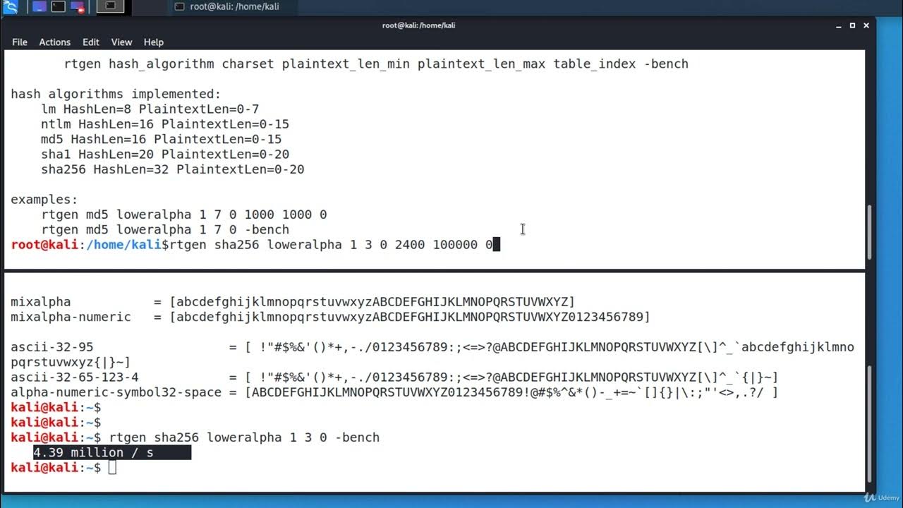Cracking Hashes Using RainbowCrack rtgen rcrack |hash cracking prevention - YouTube