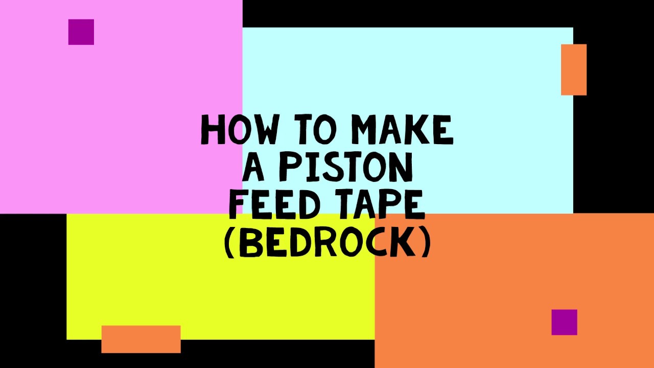Bad Piston Feed Tape Tutorial - YouTube