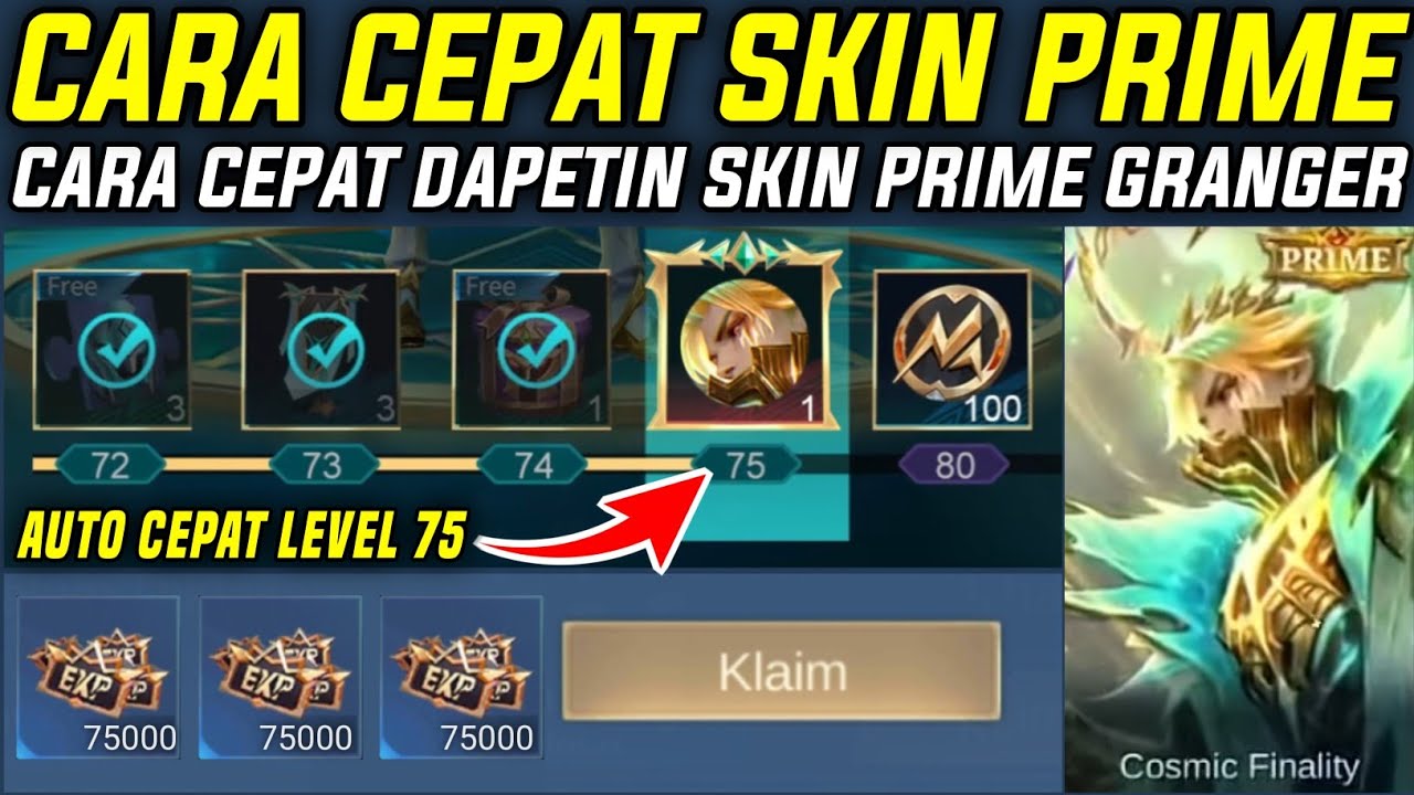 CARA CEPAT DAPETIN SKIN PRIME GRANGER GRATIS - CARA CEPAT NAIK LEVEL 75 ...