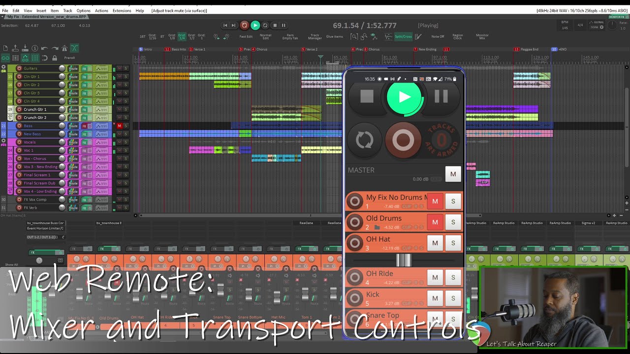 Web Remote: Mixer and Transport Controls - YouTube