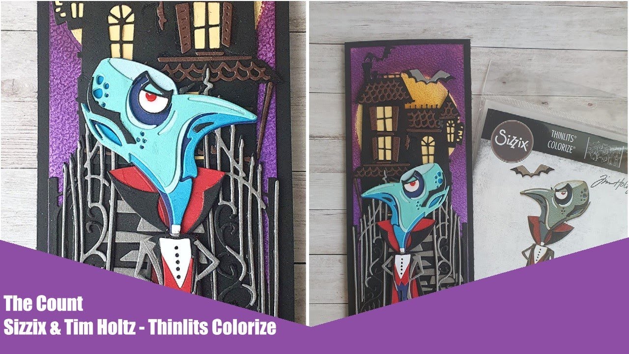 🧛‍♂️🧛‍♂️🧛‍♂️ The Count || Sizzix & Tim Holtz - Thinlits Colorize - YouTube