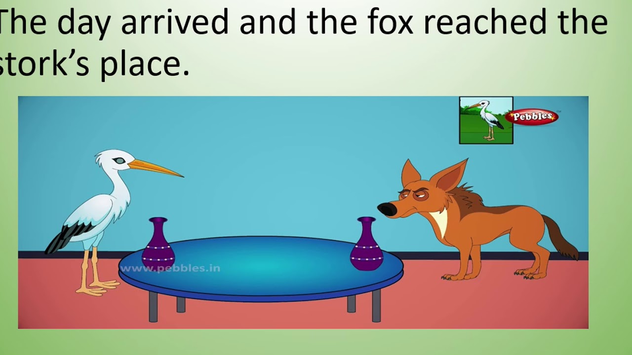 Library story The Clever Fox and the Friendly Stork as e-book in video ...