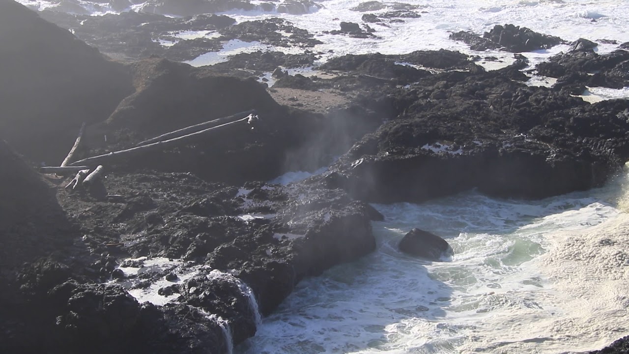 Spouting Horn at Cook's Chasm, Oregon - YouTube