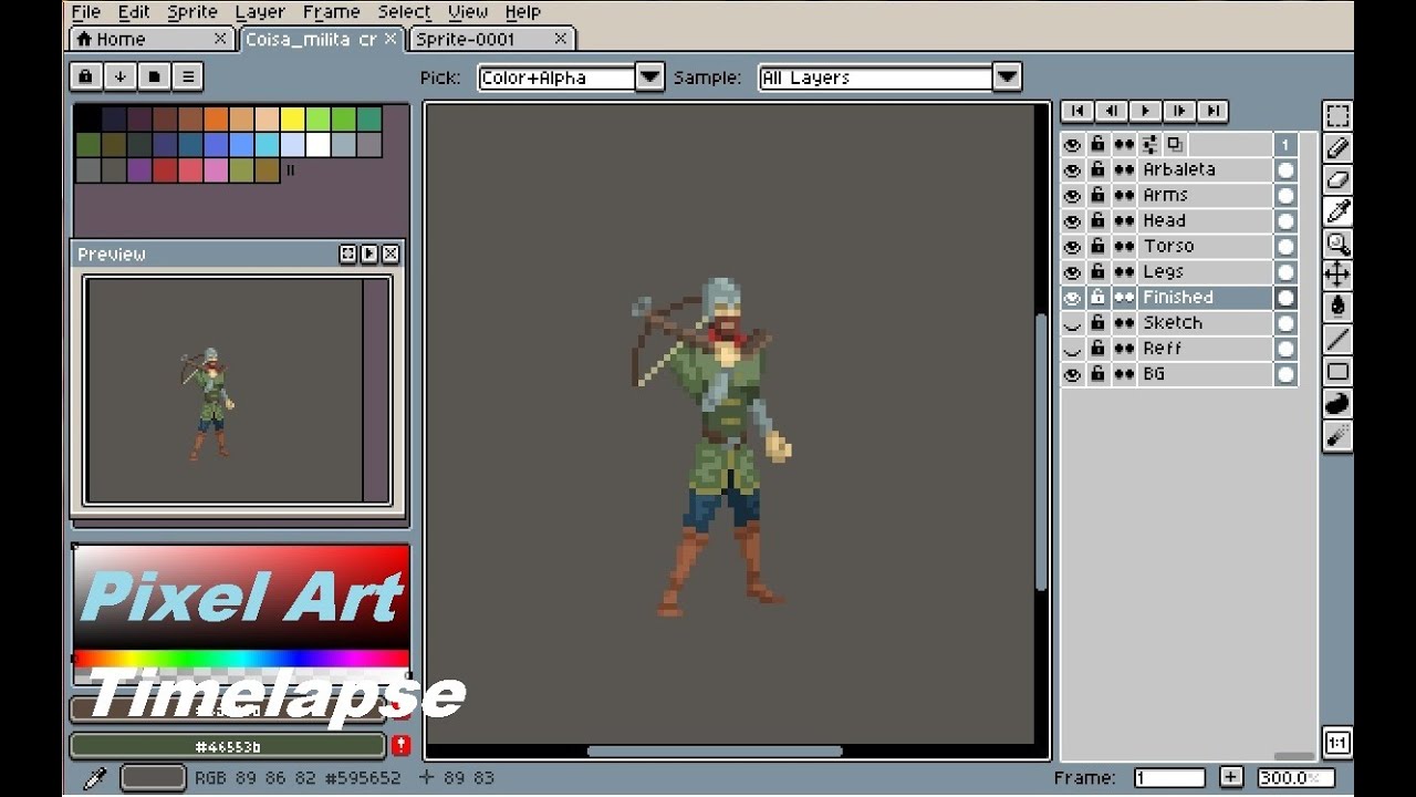 Pixel Art Timelapse: Coisa Milita Crossbowman - YouTube