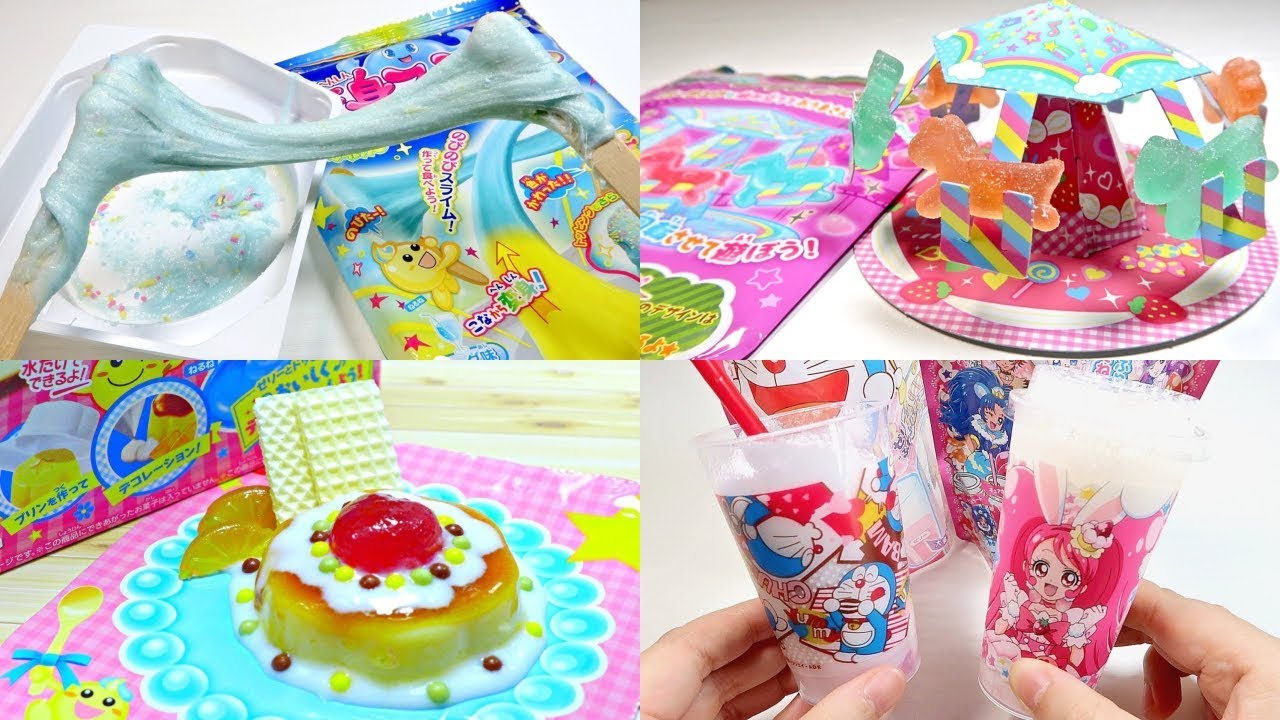 DIY Japanese Pudding Edible Slime Gummy Candy & Shake Drink Kit - YouTube