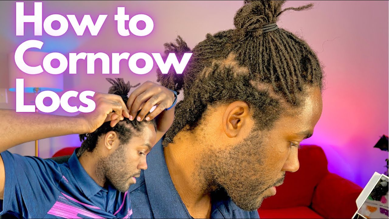 HOW TO CORNROW LOCS | LOC TUTORIAL for Microlocs and Traditional Locs ...