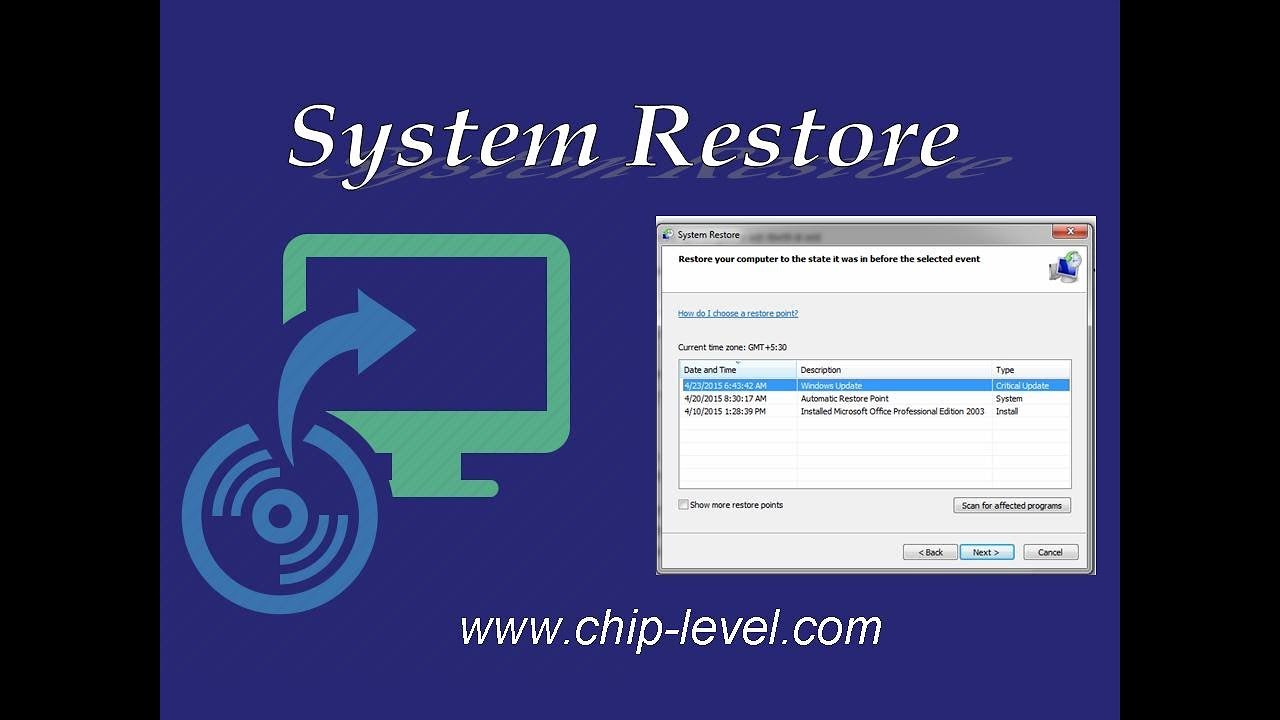 how to restore computer back date - YouTube