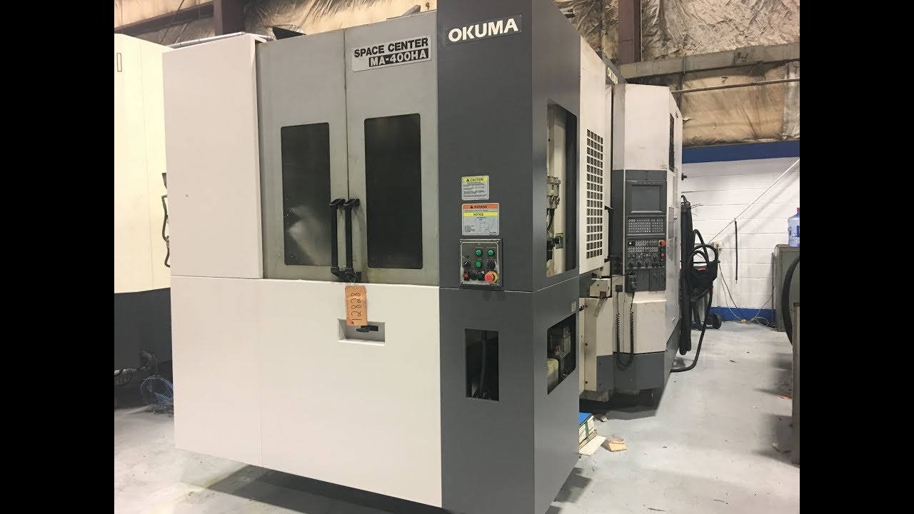 Okuma MA-400HA Horizontal Machining Center For Sale - YouTube