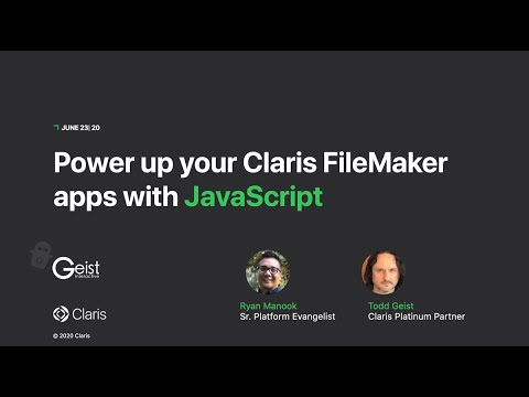 Power up your Claris FileMaker apps with JavaScript - YouTube