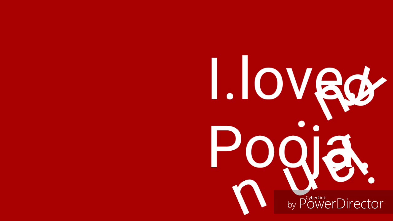 I Love You Pooja Name Wallpaper