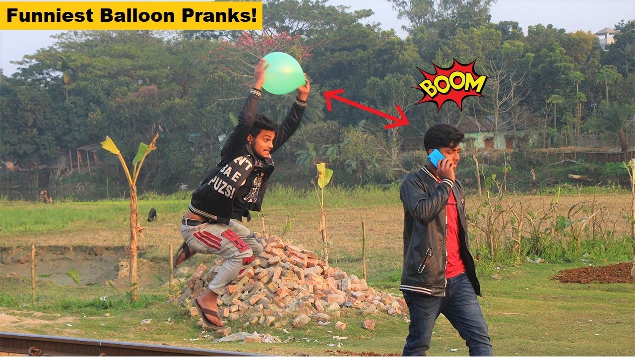 FUNNIEST BALLOON PRANKS ON STREET MAN | BEST BALLOON BLAST PRANKS ON ...