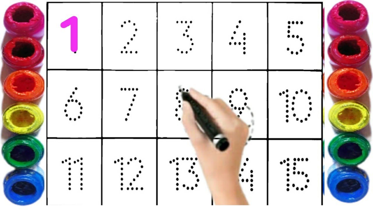 Learn numbers 123, 1234 for kids, 1234, 12345, Colors for kids - YouTube