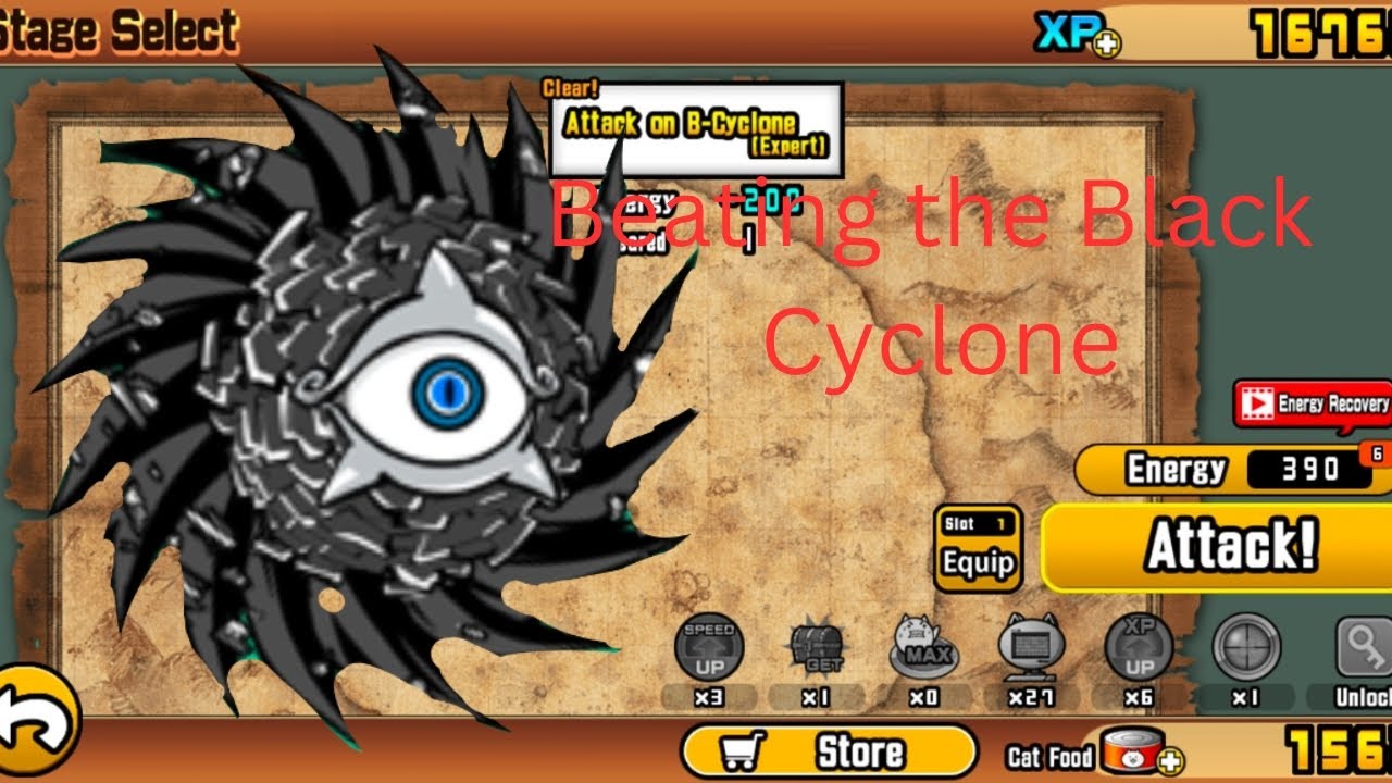 Beating The Easiest Cyclone | Battle Cats - YouTube