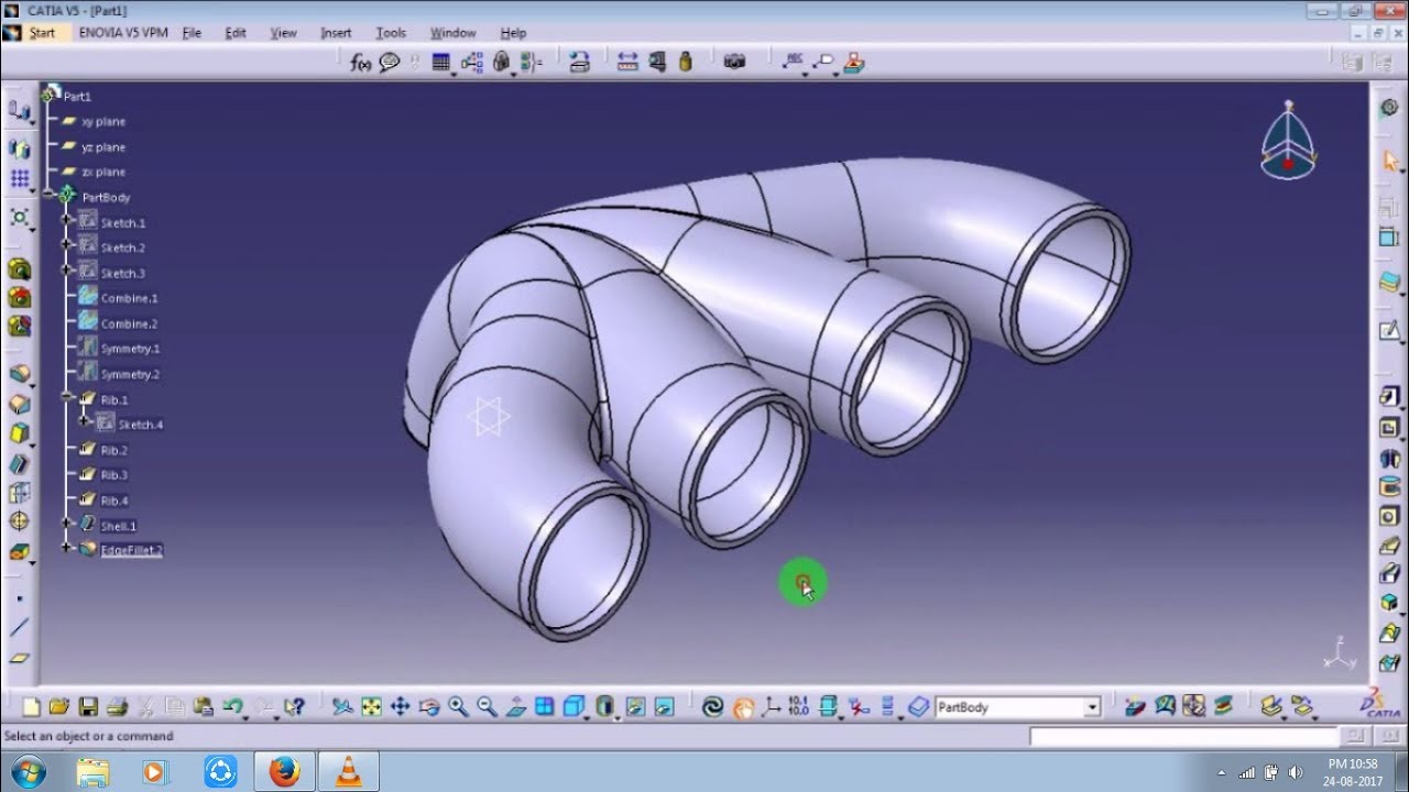 Design of Exhaust Manifold by using Rib, Shell, Combine and Symmetry ...