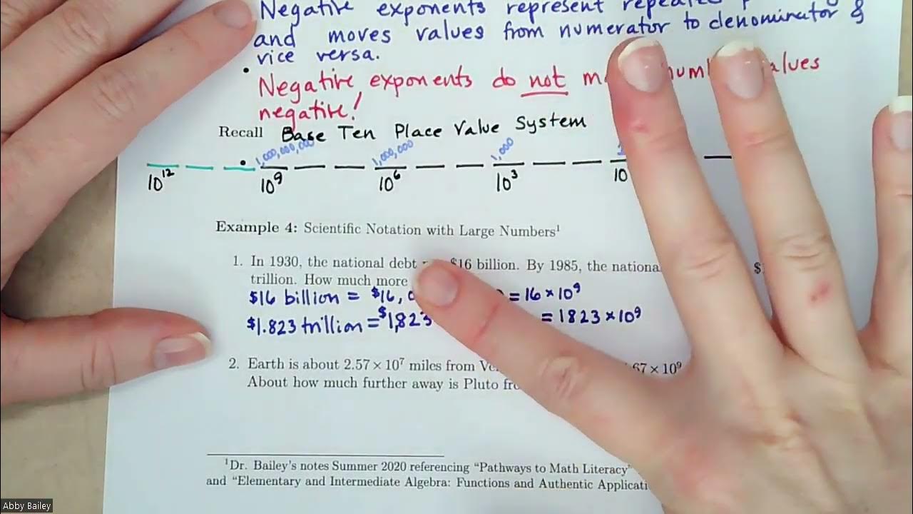 Exponents and Scientific Notation (Section 1.7) Part 3 - YouTube