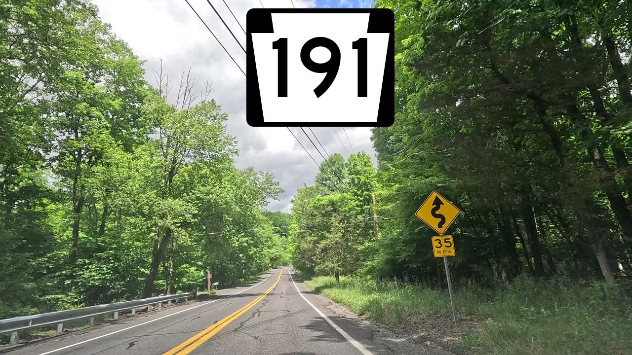 ⁴ᴷ⁶⁰ Driving Pennsylvania Route 191 from Bangor, PA to Stroudsburg, PA ...