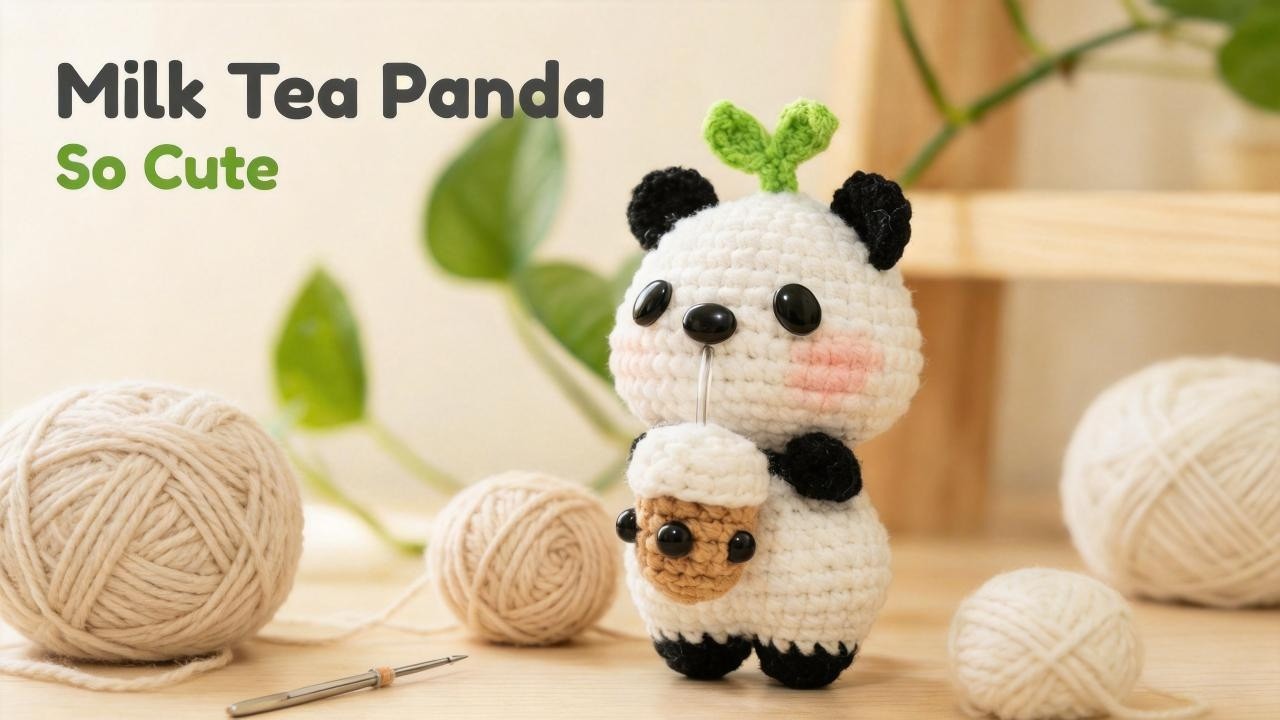 Crochet Panda Pattern with Milk Tea | Beginner Friendly Amigurumi ...