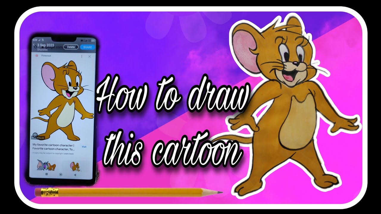 How to draw Jerry and mouse ||How to draw Jerry step to step...#tom and ...