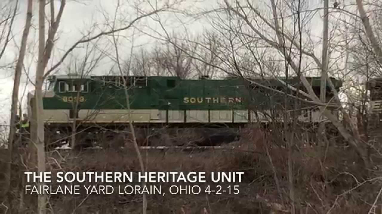 Southern Heritage Unit Fairlane Yard Lorain, Ohio 4-2-15 - YouTube
