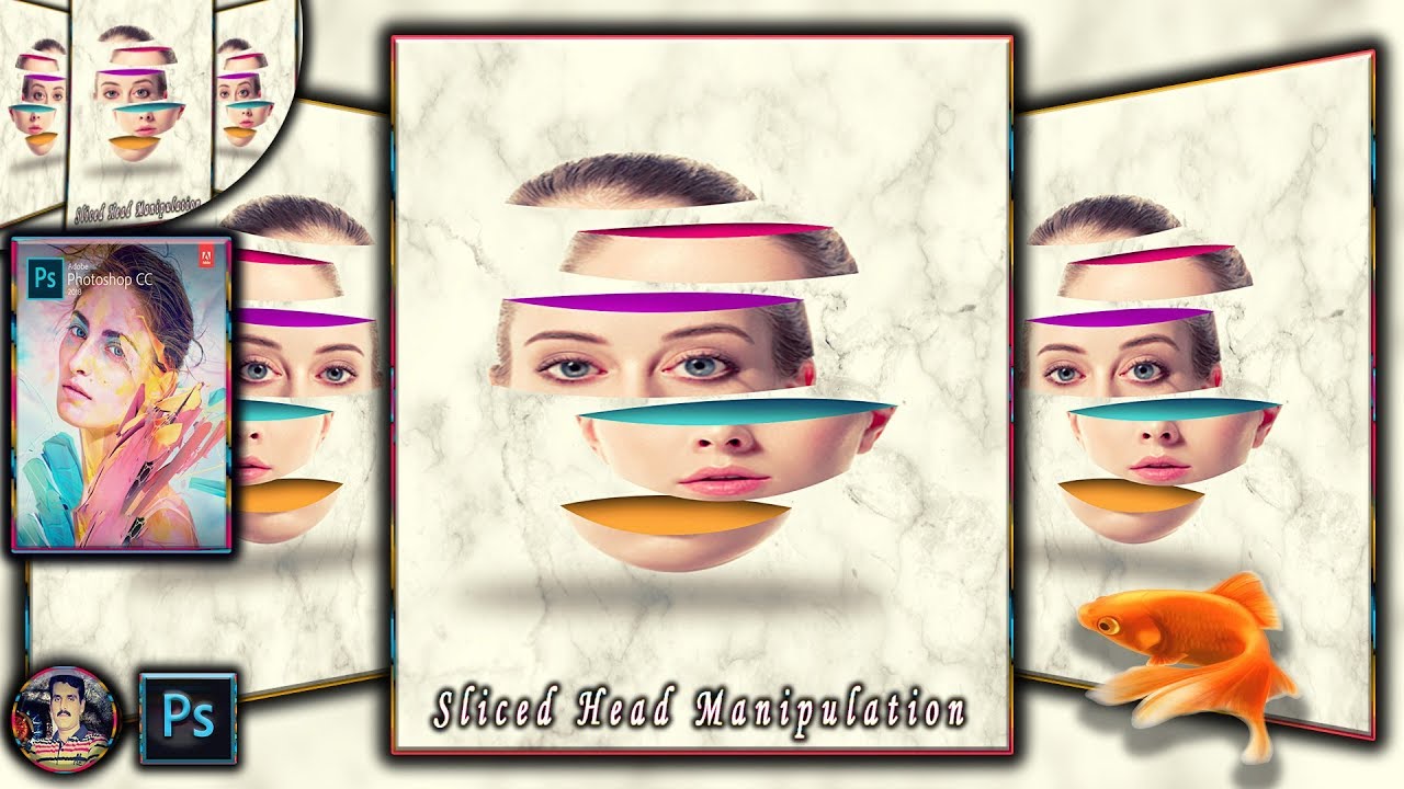 Sliced Head Manipulation Photoshop Cc Tutorial Ahadali Gd Youtube