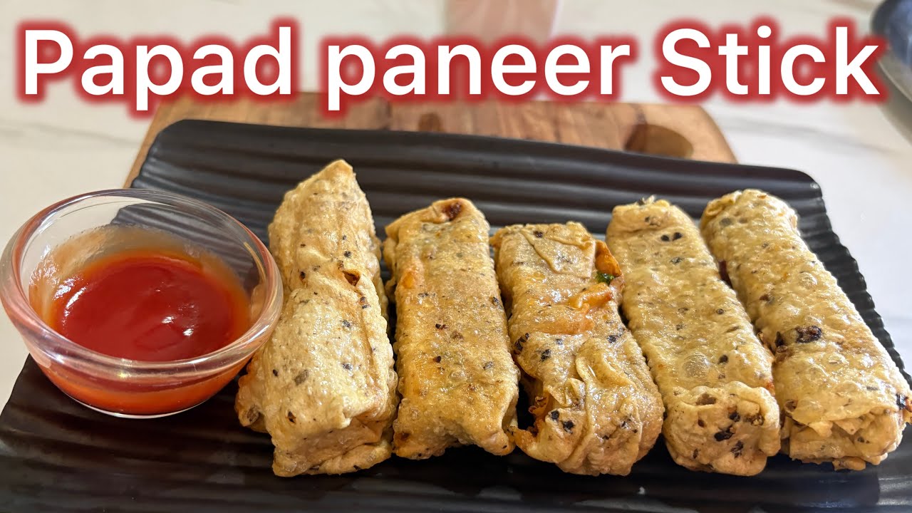 Paneer Papad Sticks | पनीर पापड़ स्टीक | Pinkirecipe - YouTube