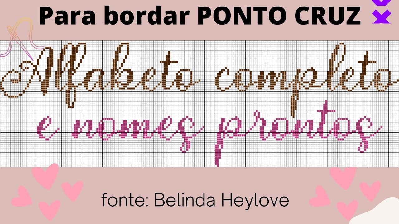Como Bordar Letras Em Ponto Cruz - FDPLEARN