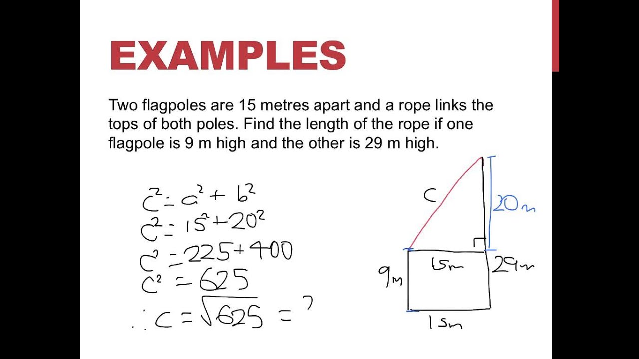 Year 10: Applications of Pythagoras - YouTube