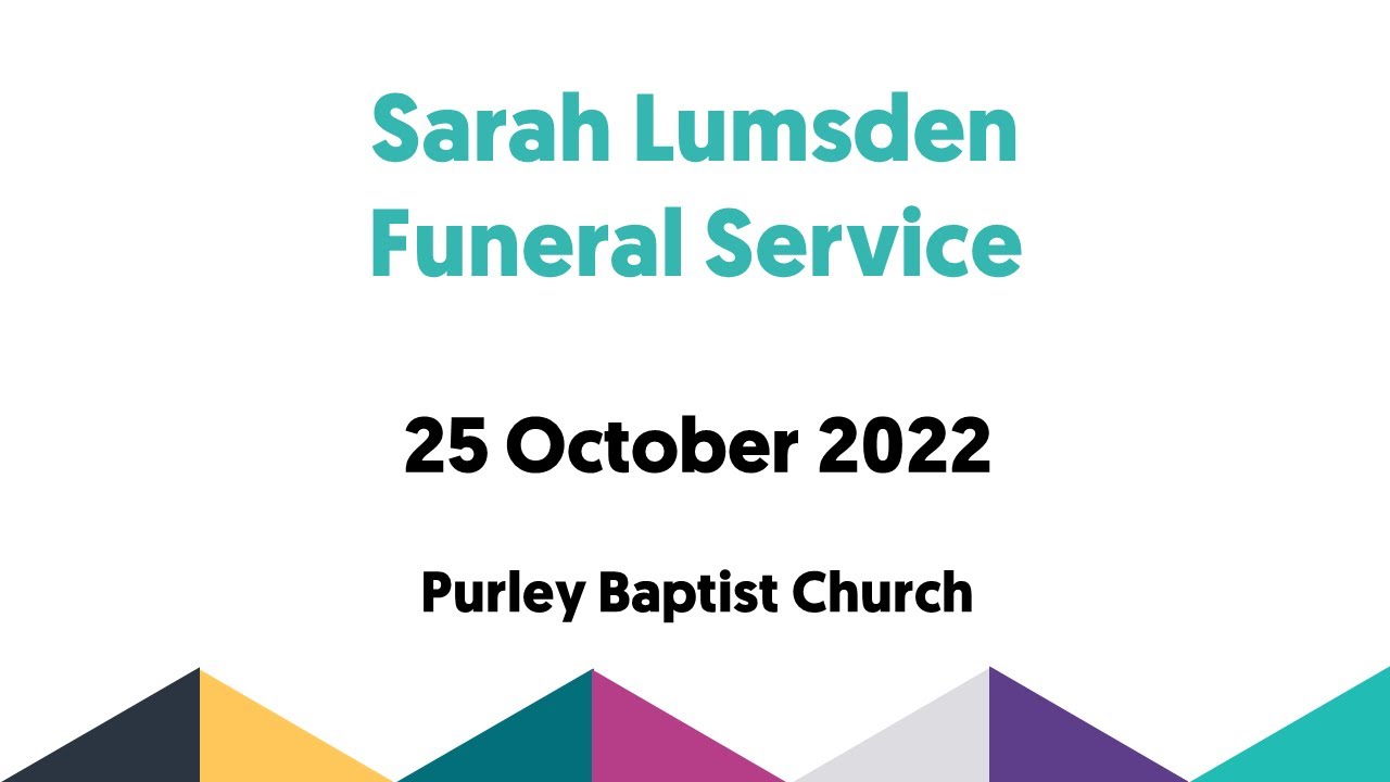 Sarah Lumsden Funeral Service - YouTube