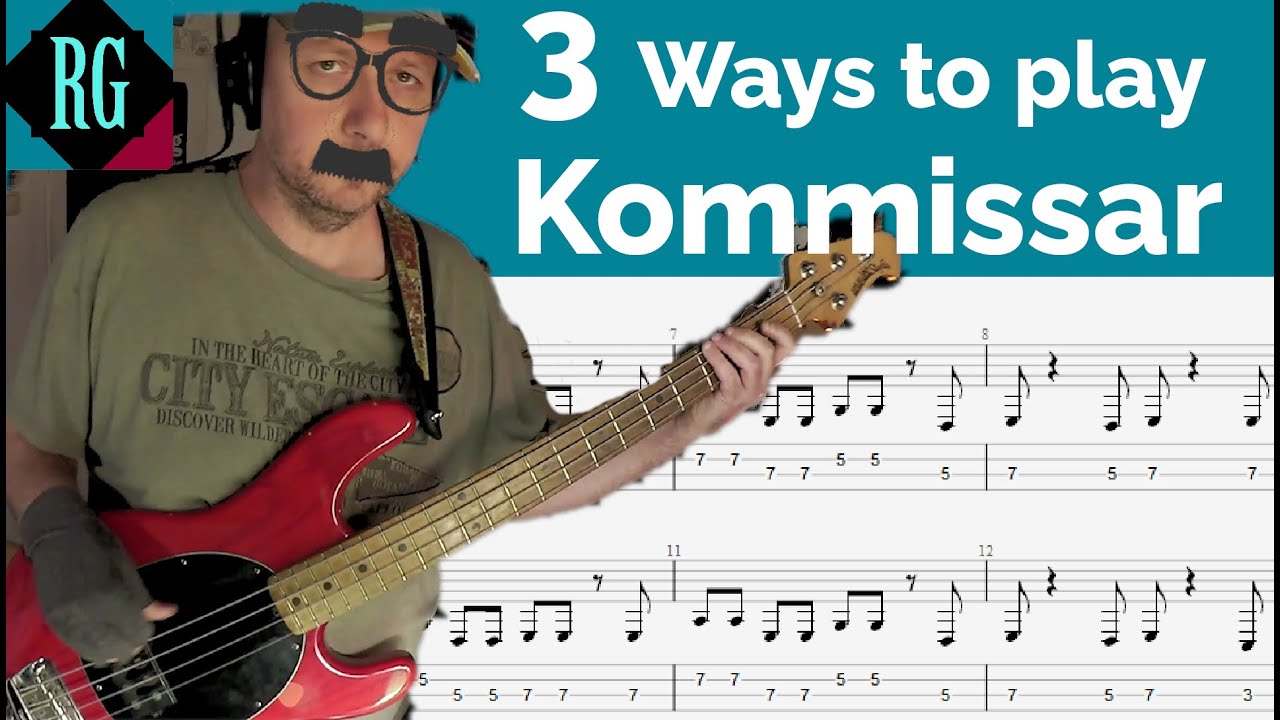 How to really play KOMMISSAR BASS - TABS/Guitar PRO ON SCREEN BASS ...