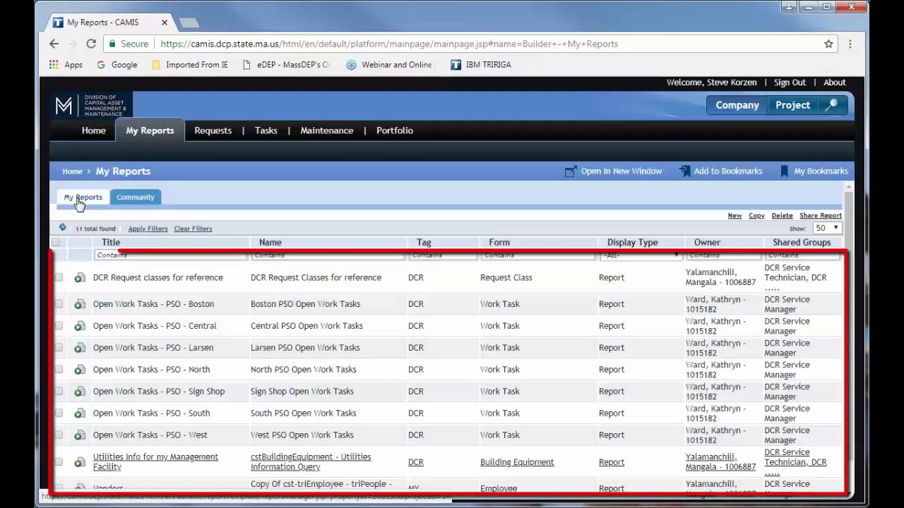 My Reports and Document Manager for accessing Job Aids in Tririga - YouTube