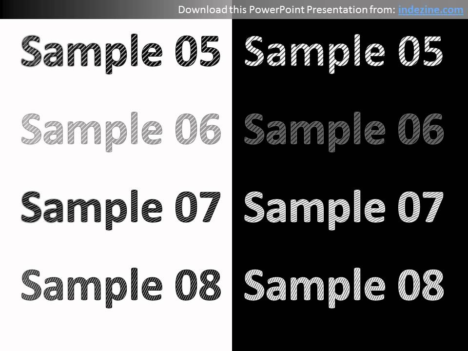 Free Text Effects for PowerPoint - Diagonal Patterns (Black and White ...