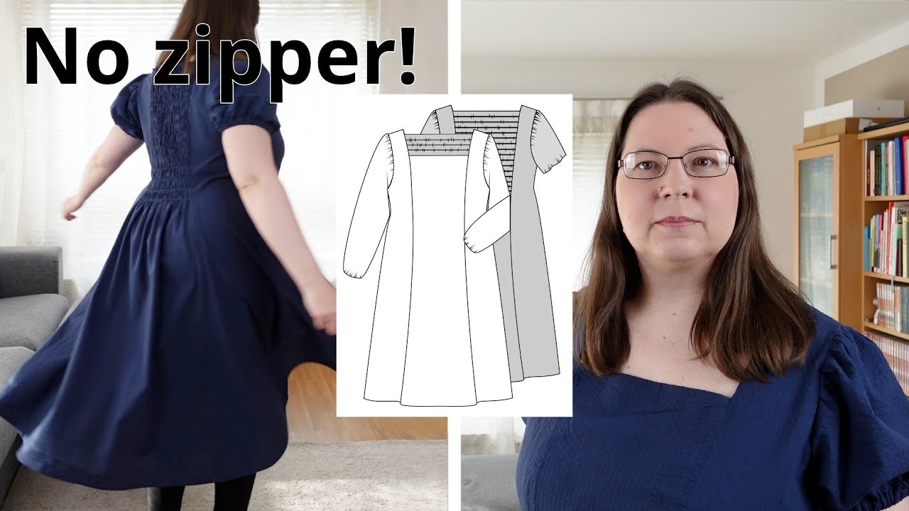 How to sew a fitted dress with no zipper! (free pattern for your own ...