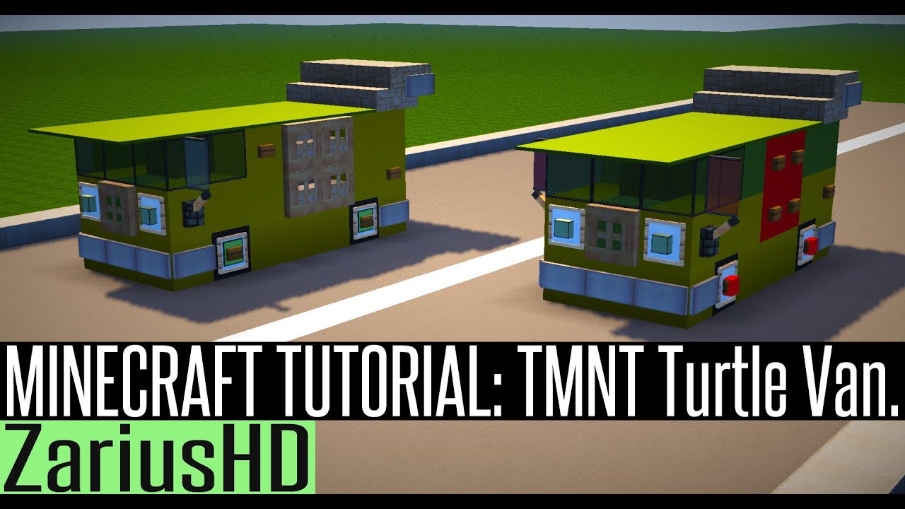 Minecraft Vehicle Tutorial - How to Build : Teenage Mutant Ninja ...