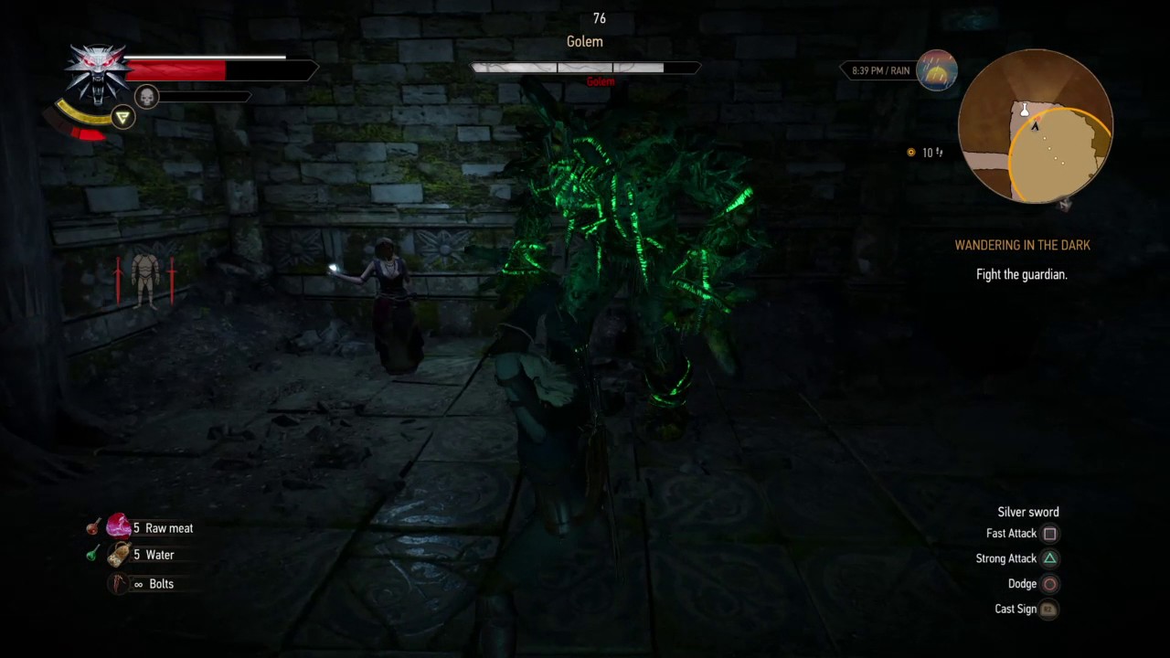The Witcher 3 - How to kill a Golem - YouTube