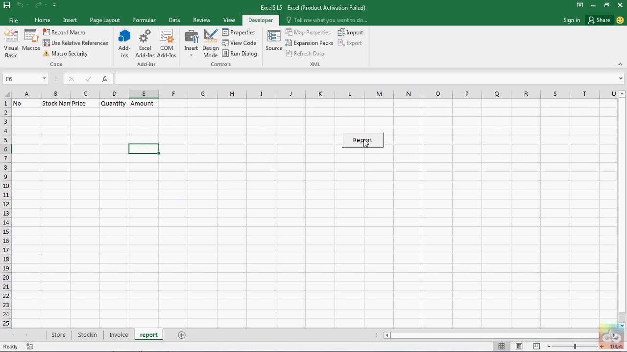 Excel Tutorial Report By Using Vba Code Youtube 3036