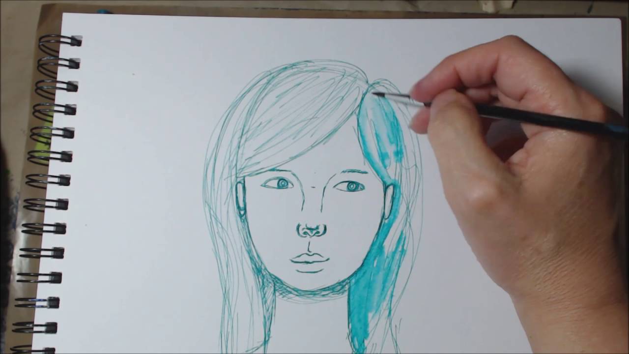 how to sketch/draw a face - loose style - YouTube