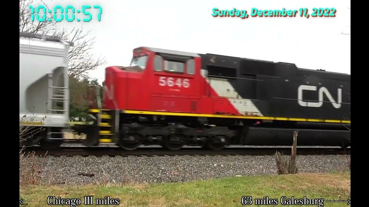 12/11/22 BNSF Mendota Sub Trains w/ Geometry Train, FXE, CN, Executive MACs, GE K5HL - YouTube