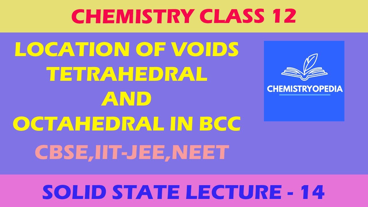 Solid State L-14 | Locations Of Voids In BCC | Tetrahedral And ...