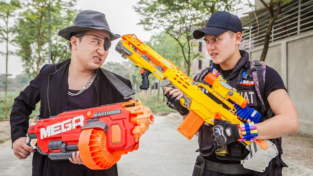 Nerf Guns War: Police Men Of TTNerf Team Special Takes Down The ...