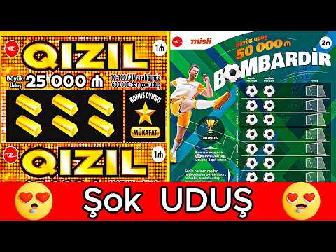 Böyük UDUŞ 50000 AZN! 😱 Azerbaijan Scratch Off Lottery Ticket