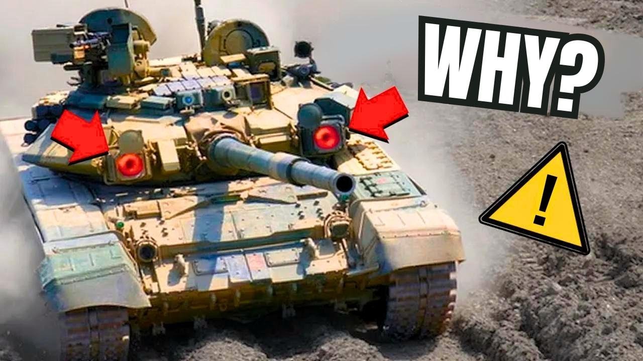 Shocking Reason Russian T-90 Tanks Have TWO RED Lights on Turrets ...