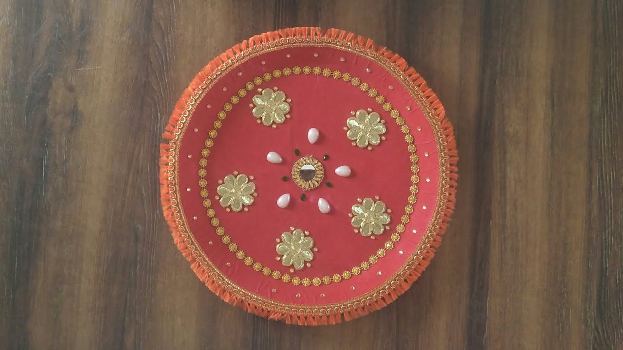 How to make very easy & Stylish Thali Decoration idea - YouTube