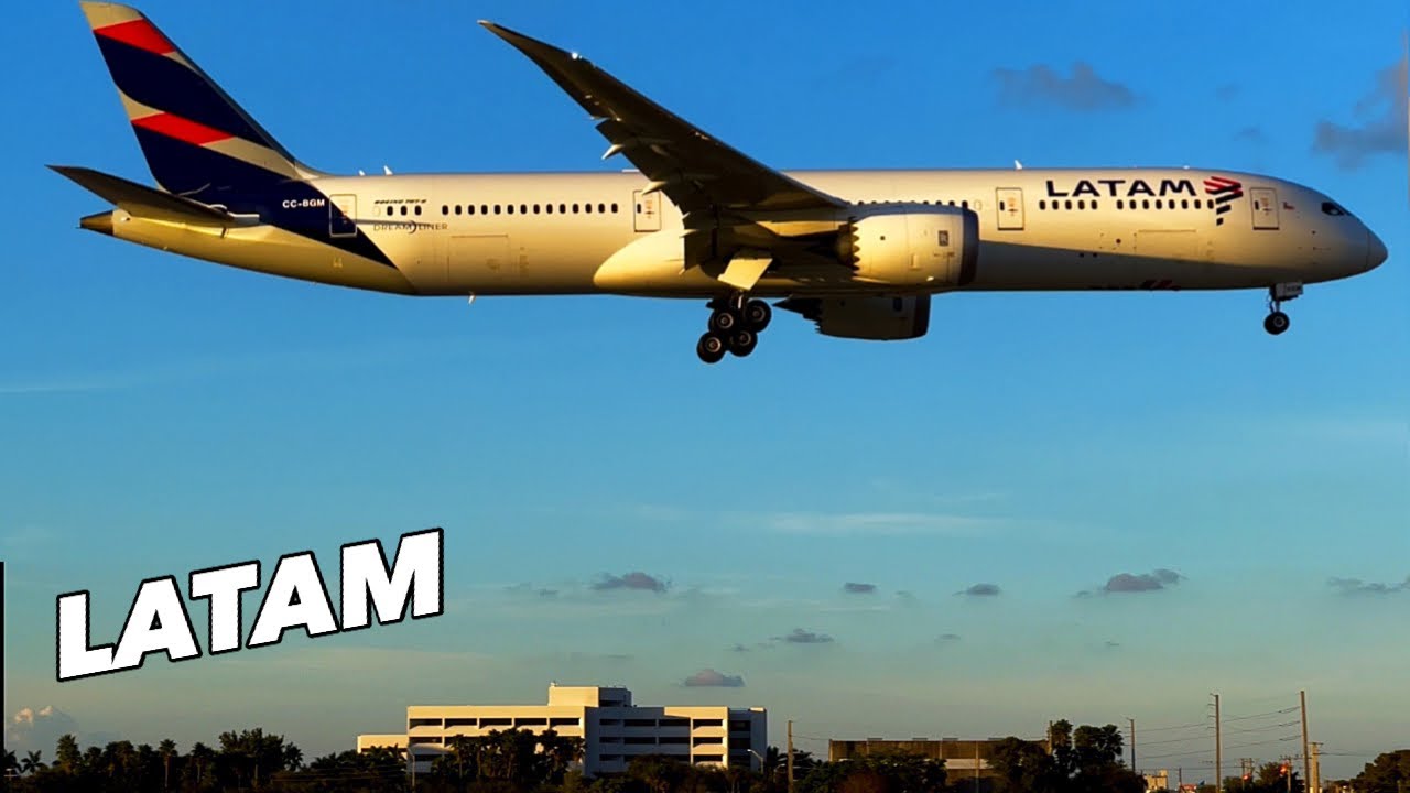 Boeing 767 LATAM Landing at Miami International Airport spotting 4K ...