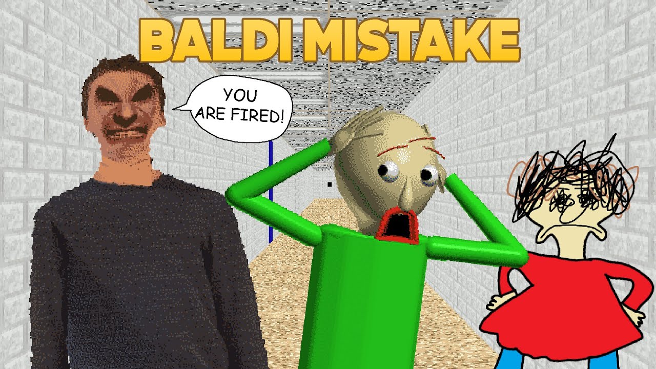 Baldi got fired 🥺 | Baldi's Mistake [Baldi's Basics Mods] - YouTube