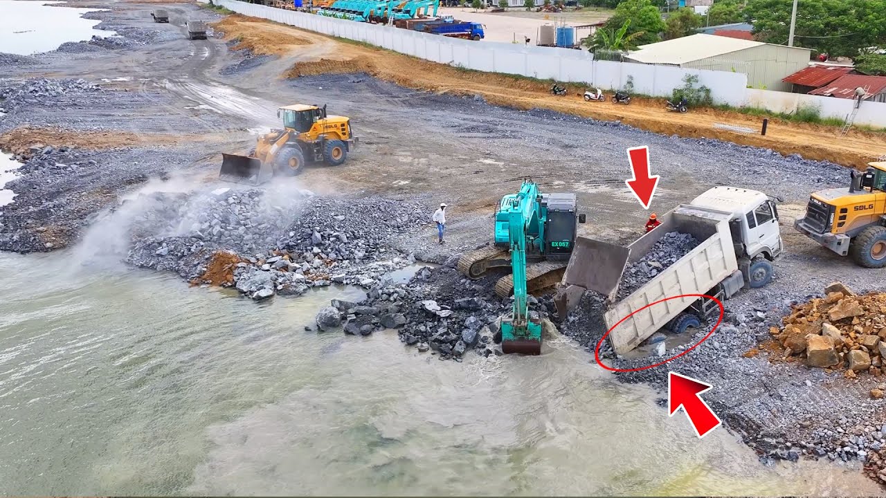 WOW!!Incredible Stuck.!! Excavator Bulldozer Rescues Recovery Overload ...