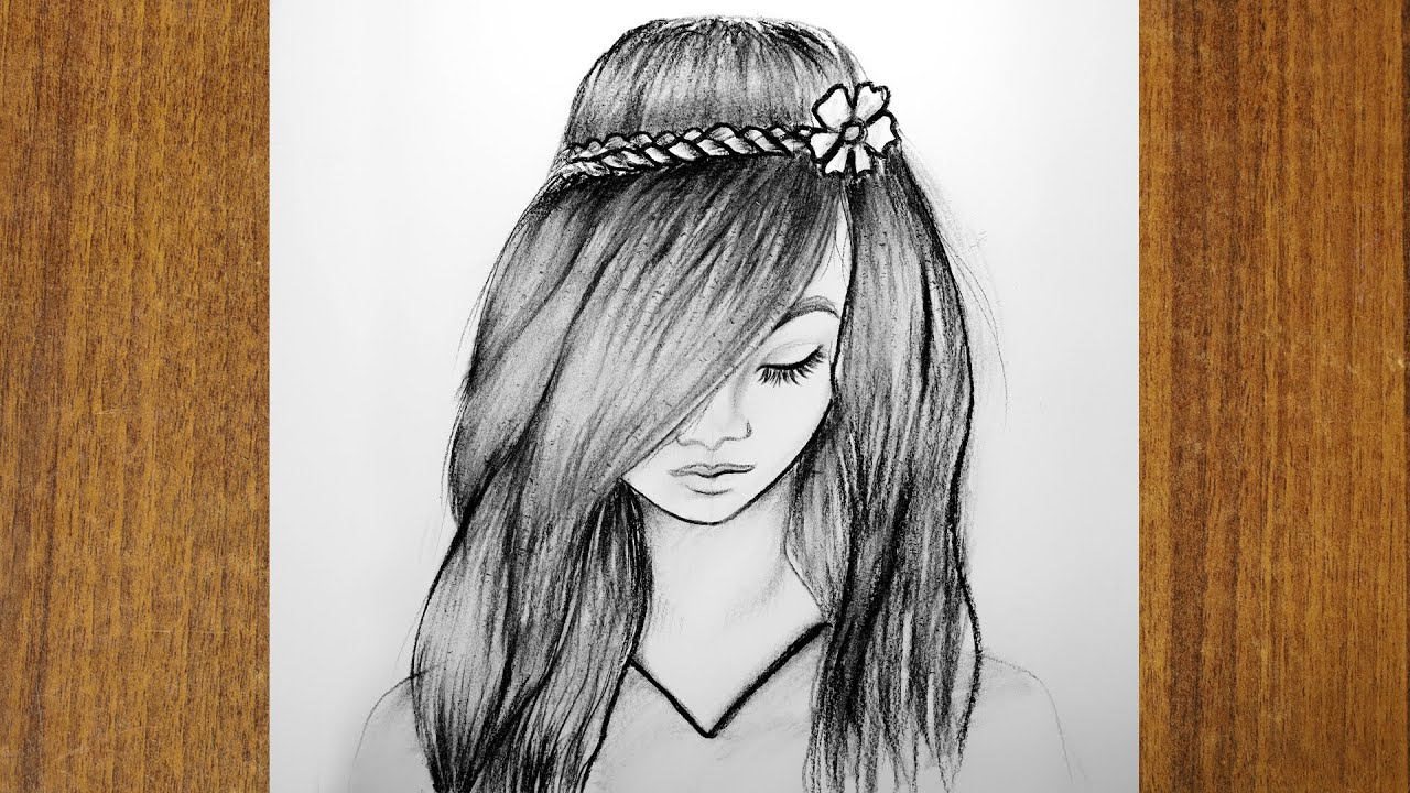 Drawing girl shy || Girl drawing || How to draw a girl - YouTube