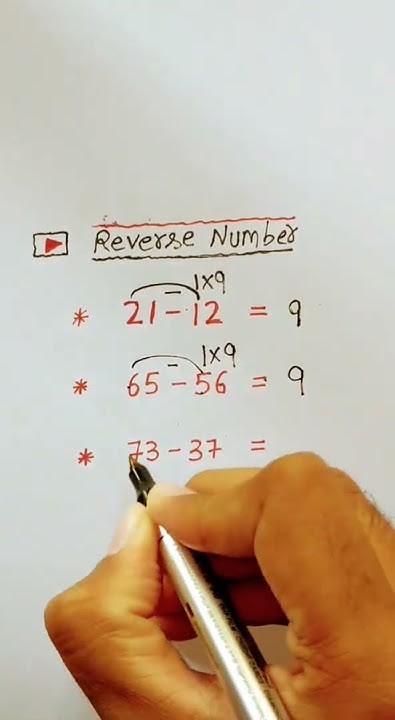 Reverse number 🤩🤩 - YouTube