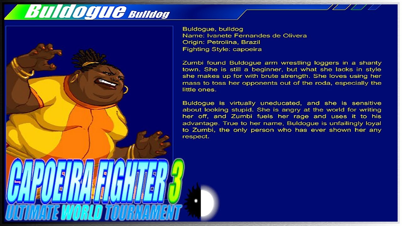 CAPOEIRA FIGHTER 3 ULTIMATE WORLD TOURNAMENT: Buldogue - YouTube
