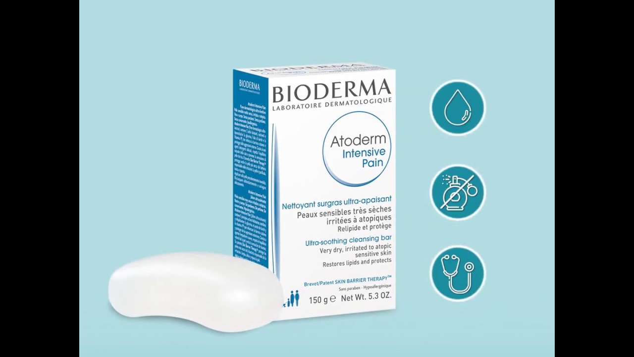 Mild Cleansing Bar For Babies | Bioderma Atoderm Intensive Pain - YouTube