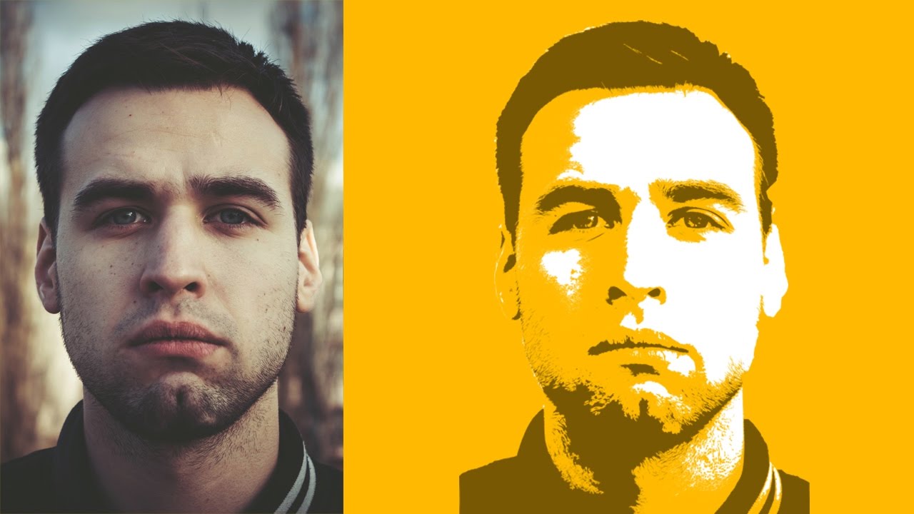 Easy Vector Art for Beginners | Man Face | Photoshop Tutorial | 2017 ...